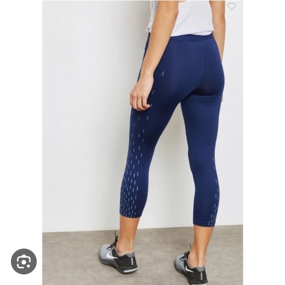 Nike | Pants & Jumpsuits | Nike Dri Fit Pro Linear Rain Printed Navy ...